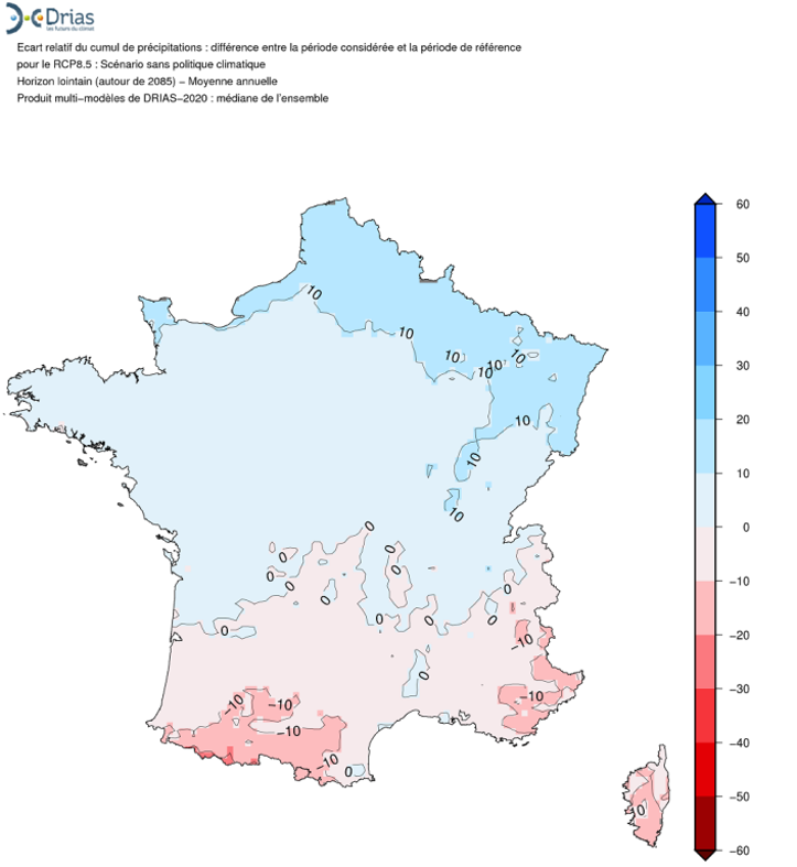 Projections hydrologiques en France de Jean-Michel Soubeyroux