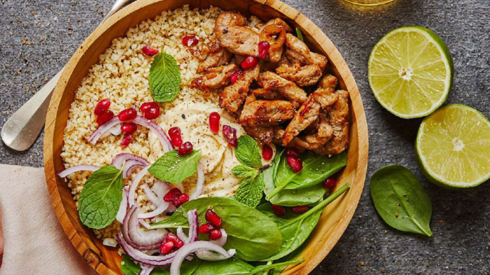 Recette Bowl aux émincés d’épaule d’agneau,