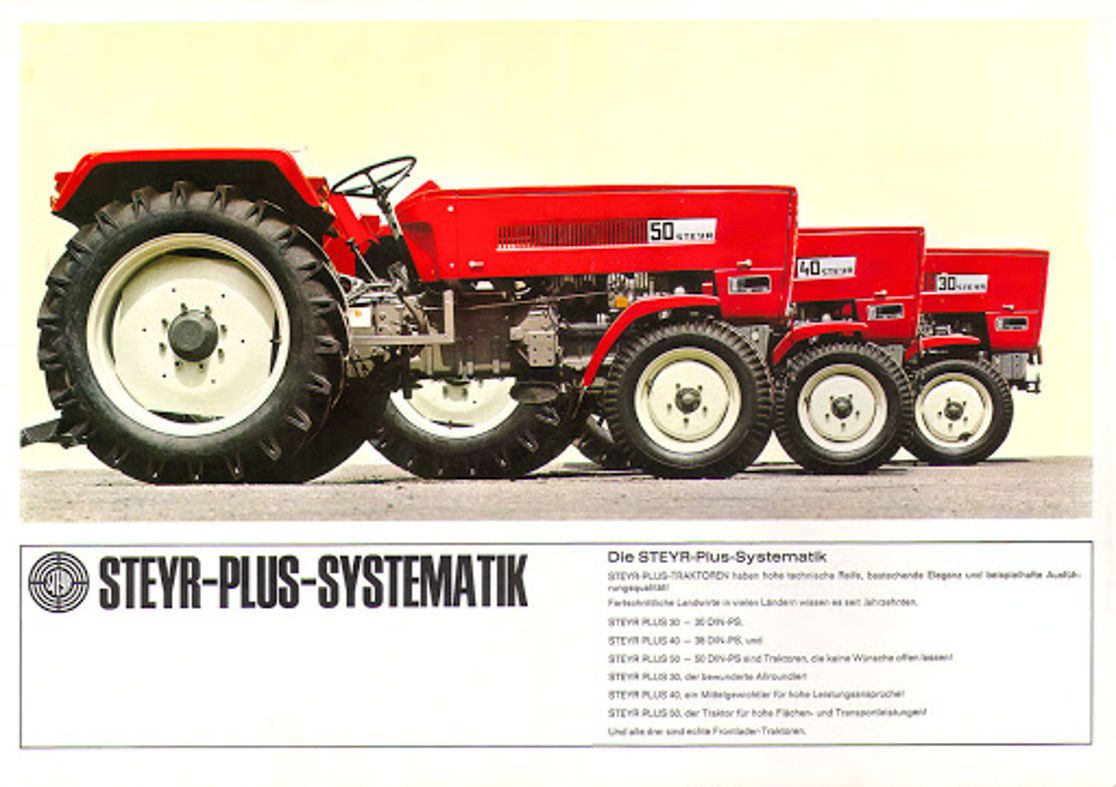 Steyr (Autriche) a démarré la fabrication de tracteurs en 1946.